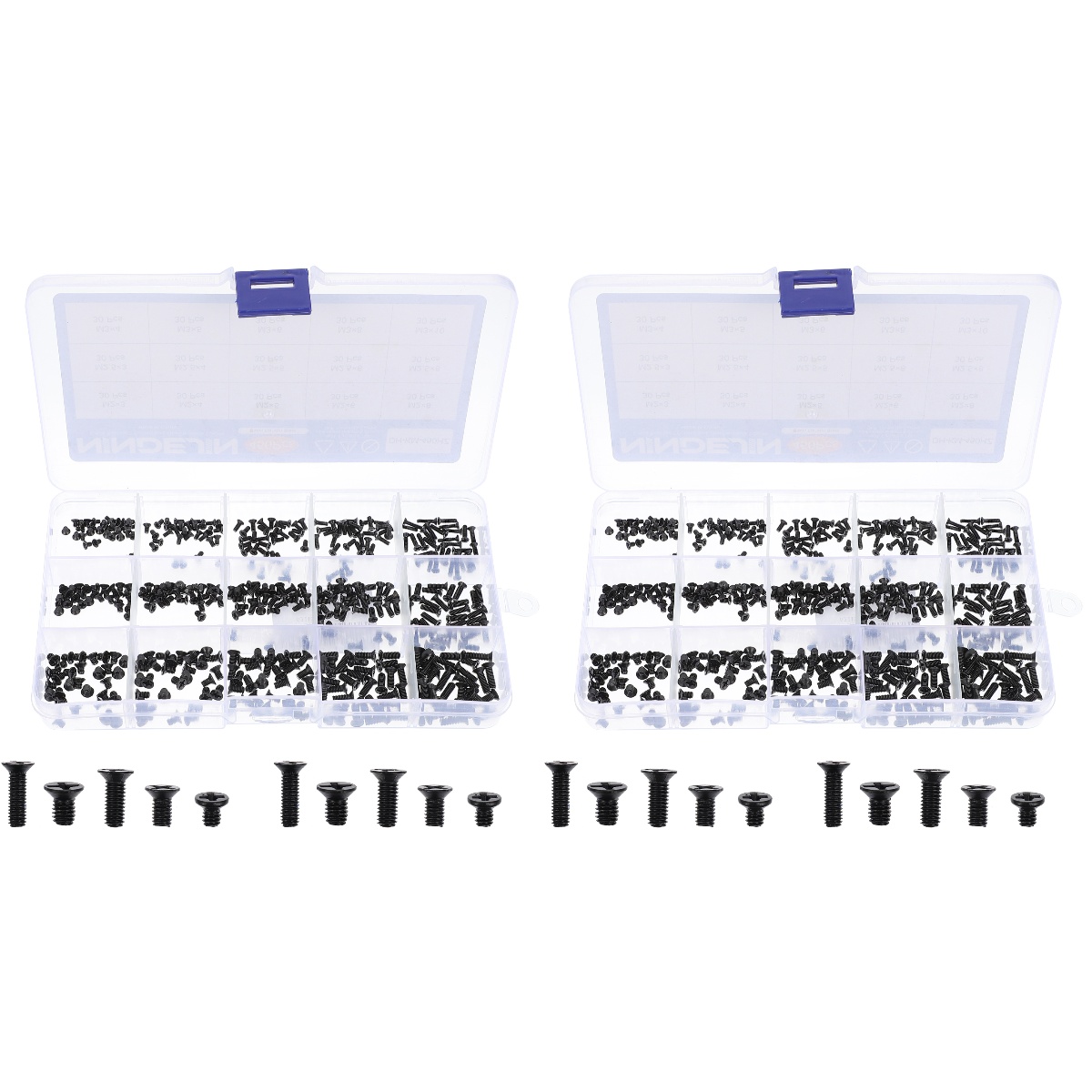 2 Sets Computer Screw Flat Head Screws Practical Black Reusable ...