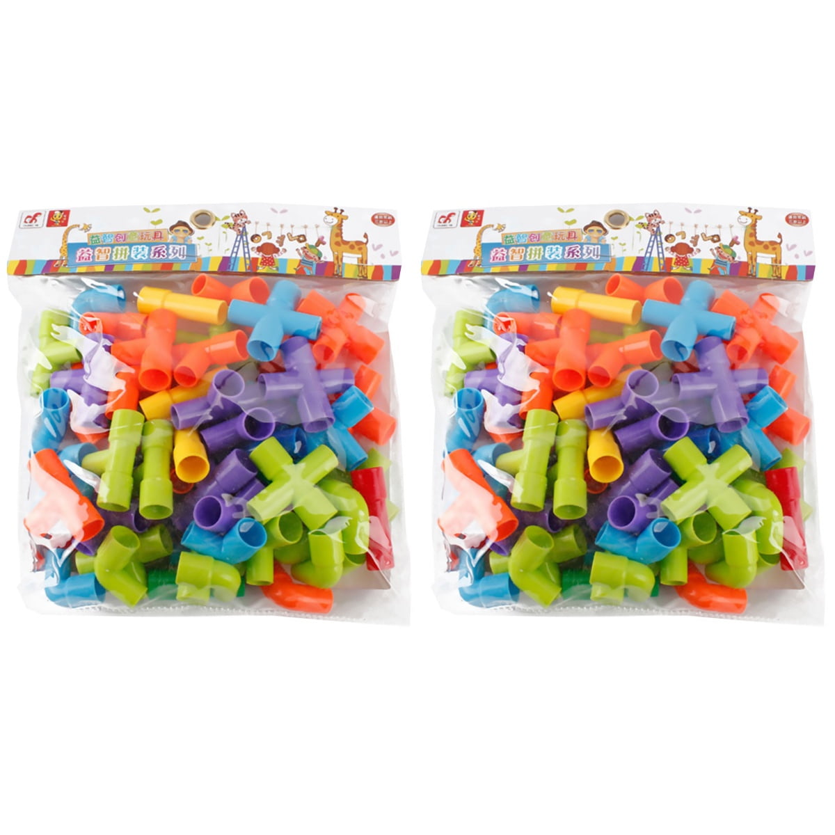 2 Sets Creative Pipe Tube Sensory Toys, Construction Set Build , Tank ...
