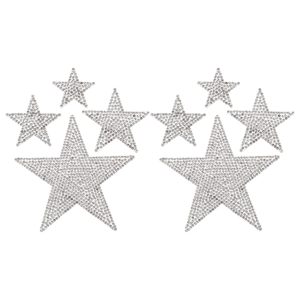 2 Sets Crystal Rhinestone Car Sticker Star Shape Decals Vehicle ...