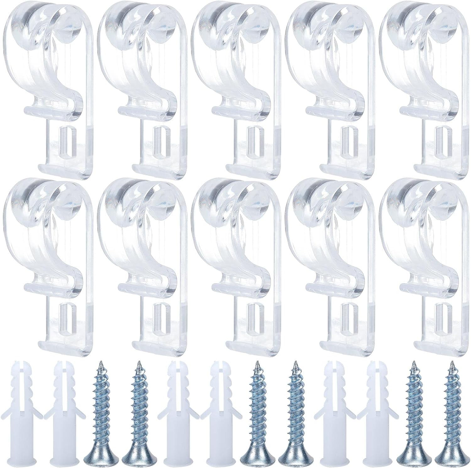 2 Sets Curtain Clear P Clips Hook Plastic Roller Blind Clips Child ...