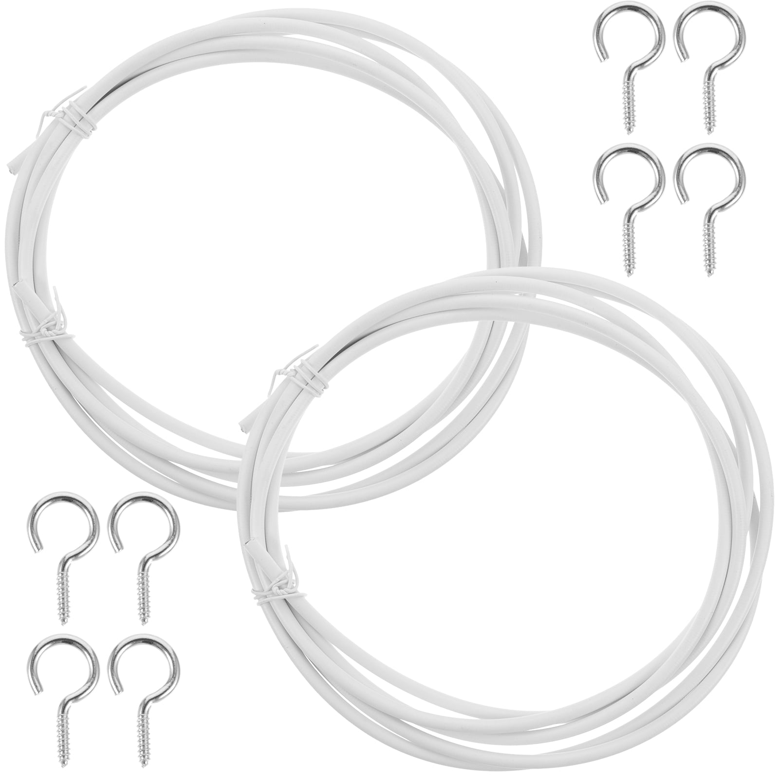 2 Sets Curtain Hanging Wire Shower Curtain Wire Cable Curtain Railing ...