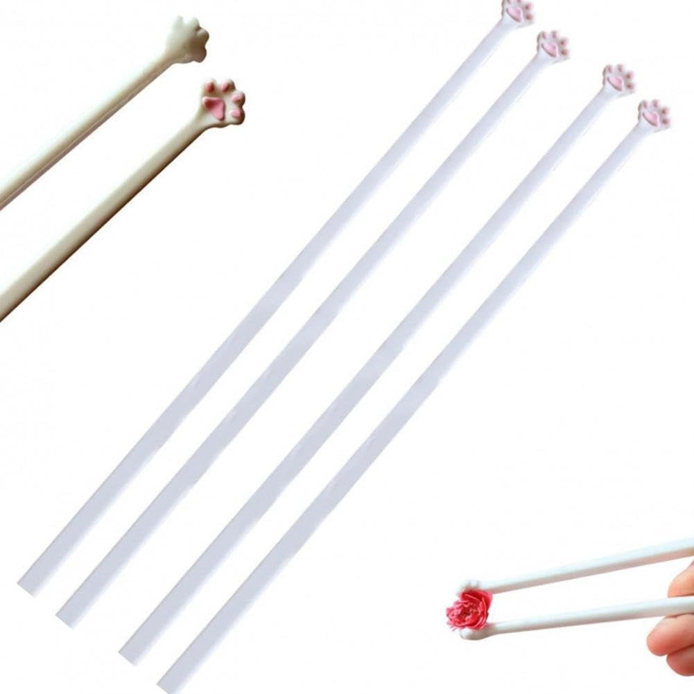 2 Sets Cute Cat Paw Chopsticks, Unique Pink Paw Prints Chopsticks ...
