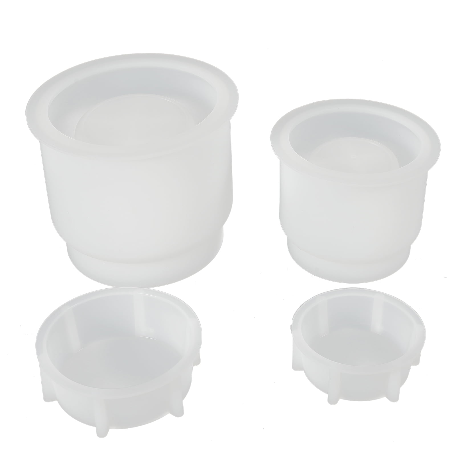 2 Sets DIY Crystal Glue Storage Jar Candle Mold Lid Packaging Holder ...