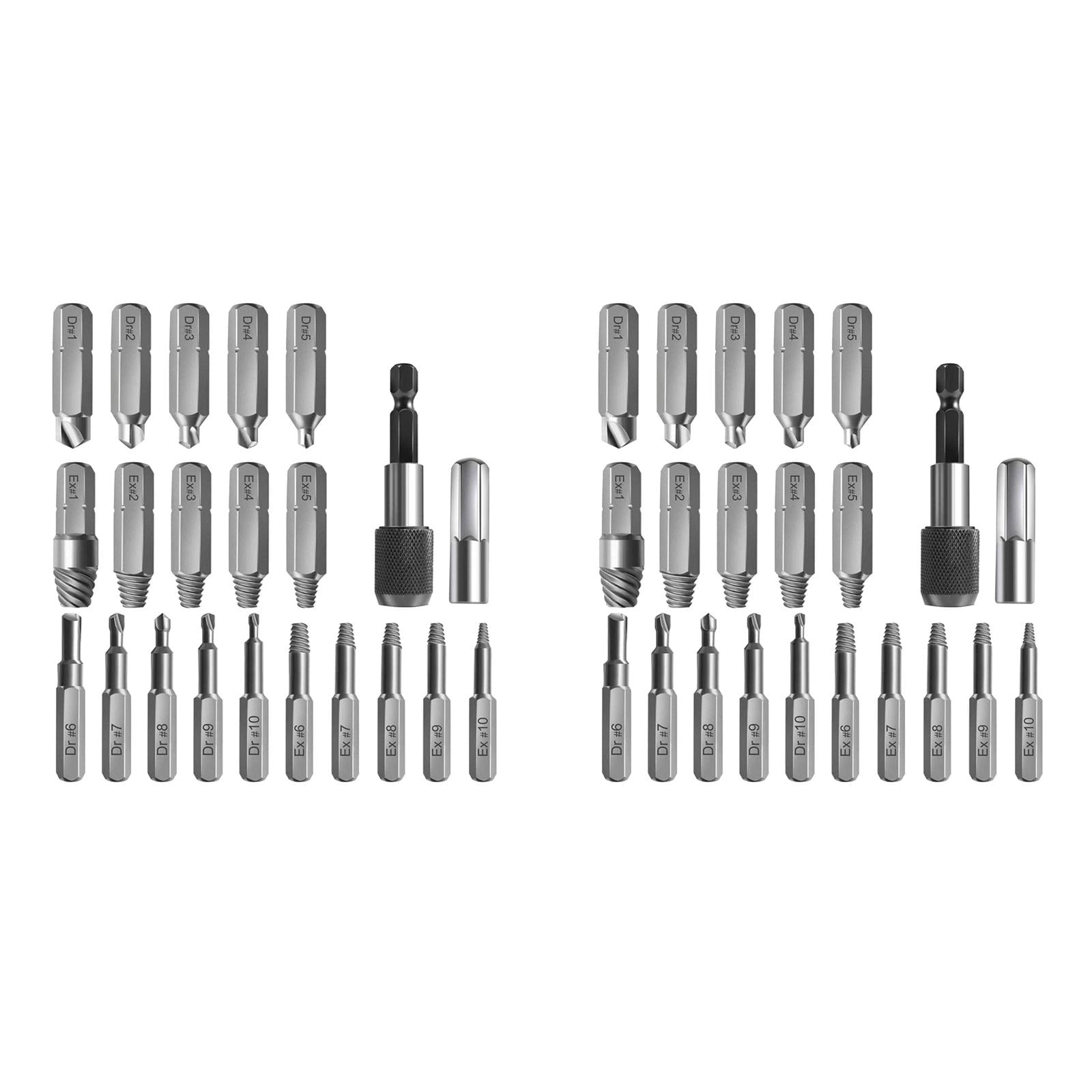 2 Sets Damaged Screw Extractor Set 22 PCS Stripped Screw Extractor with ...
