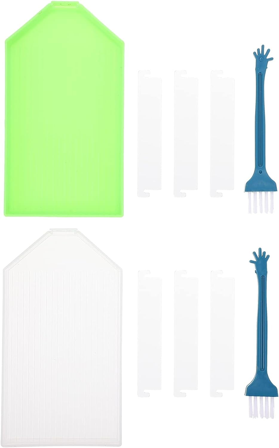 2 Sets Diamond Bead Sorting Tools Plastic Bead Sorting Tray Art Trays ...