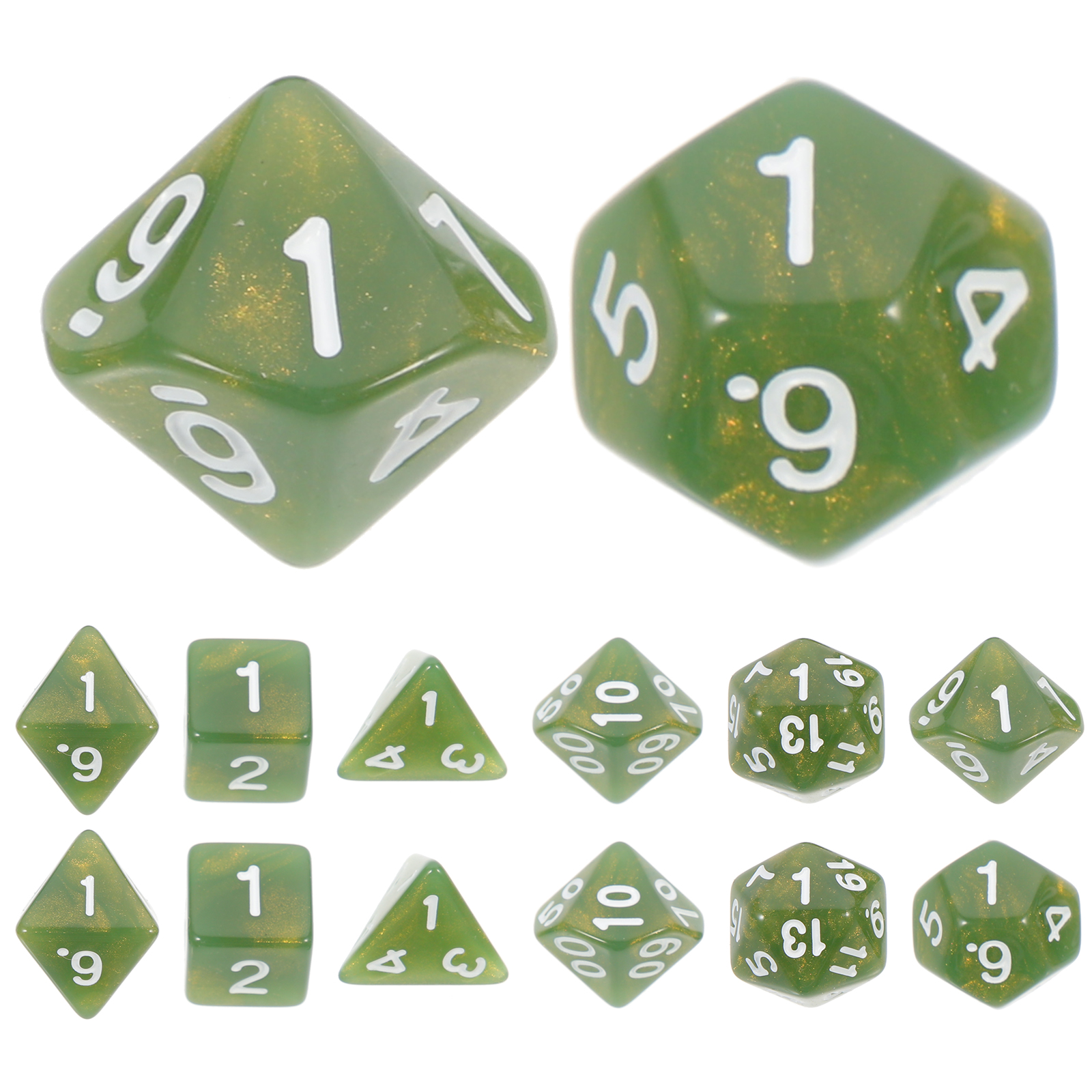 2 Sets Dice Layouts 10 Sided Entertainment Dices Running Group Portable ...