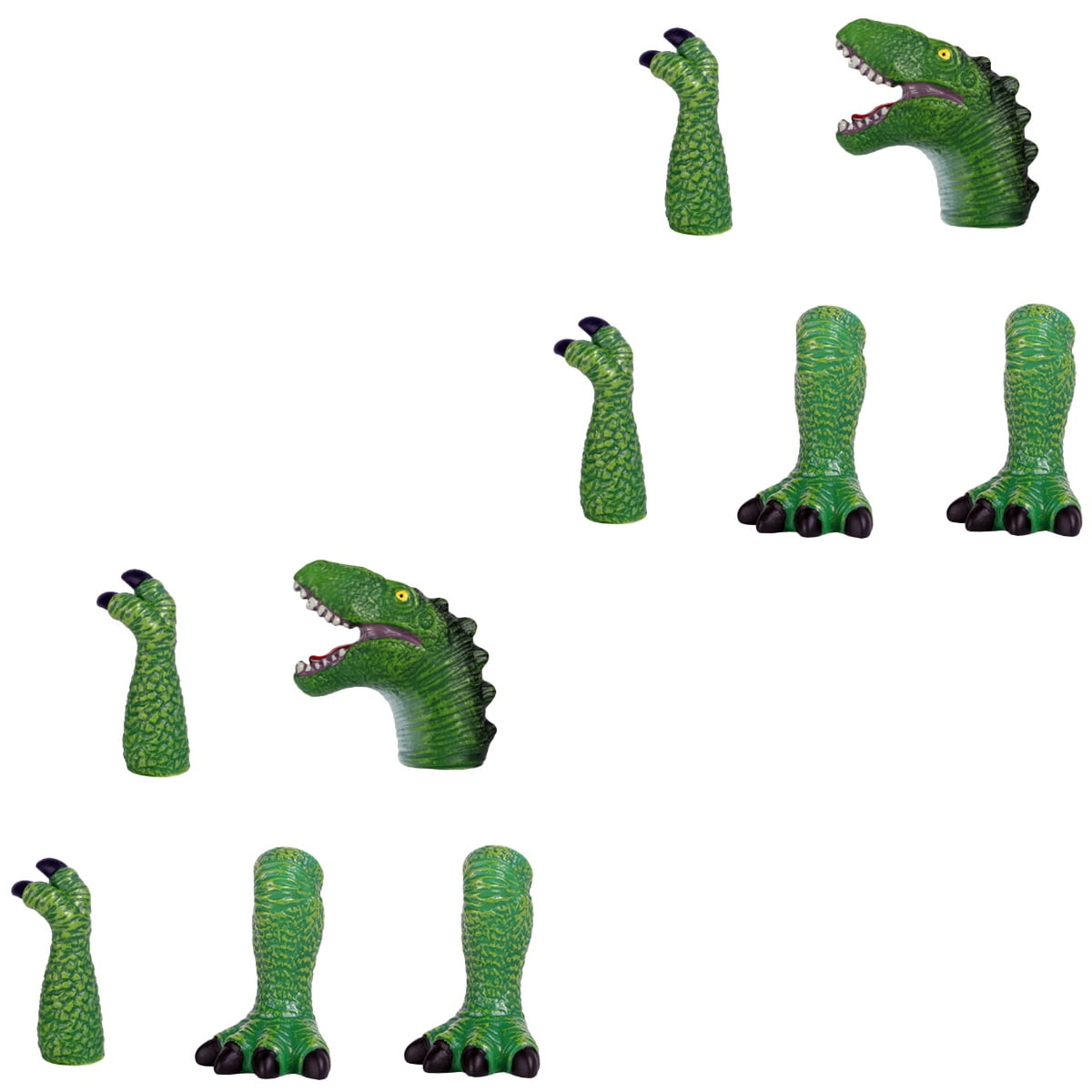 2 Sets Dinosaur Finger Puppets Cute Finger Puppets Doll Props Finger ...