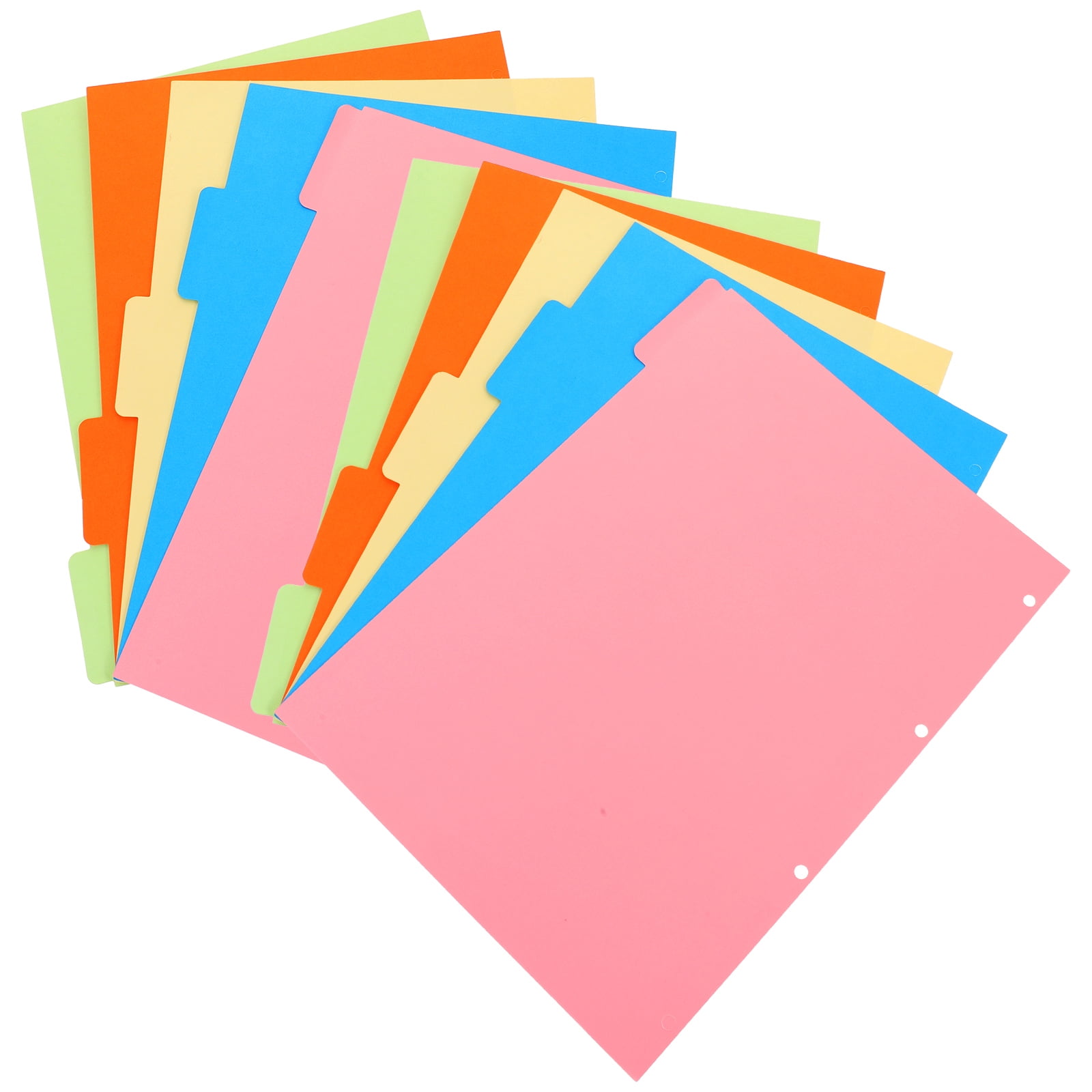 2 Sets Dividers for Binder 4-holes Notepad Divider Tabs Paper Binder ...