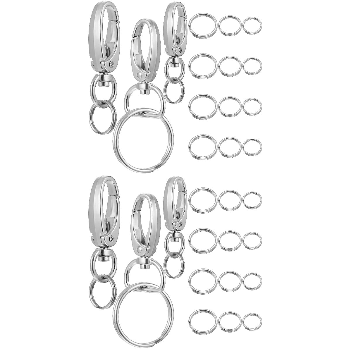 2 Sets Dog Button Keychain Pet Id Tag Clips with Rings Small Zinc Alloy ...