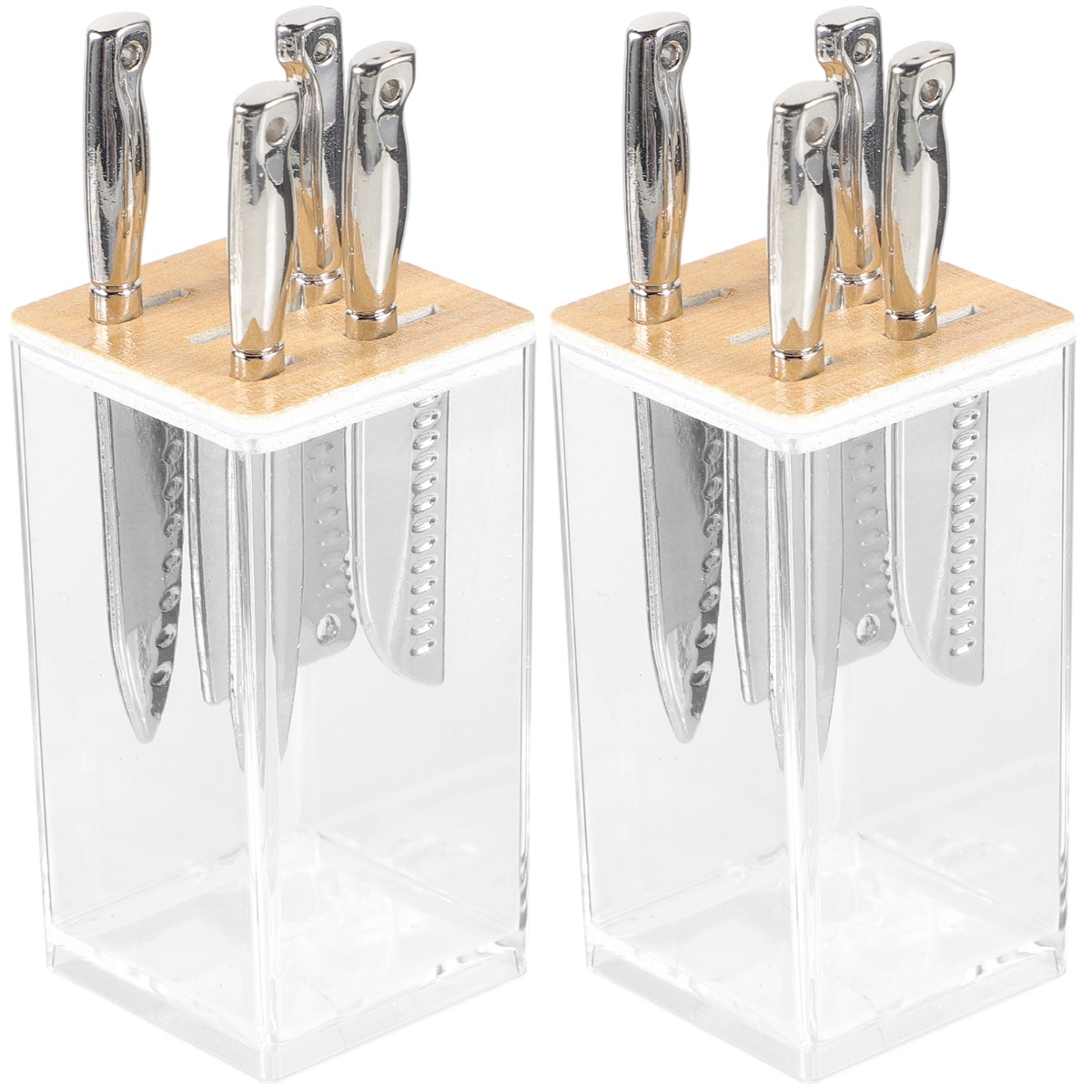 2 Sets Dollhouse Mini Kitchen Utensils Tiny House Miniature Cutters ...