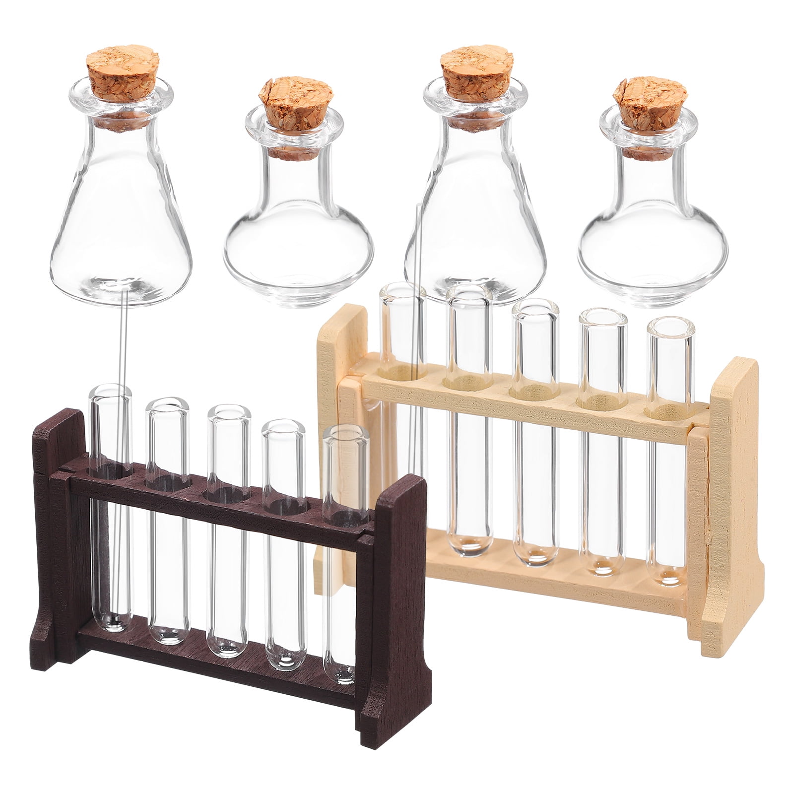 2 Sets Dolls House Miniature Test Tubes Mini House Education Experiment ...