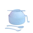 2 Sets Drain Microwave Lamian Noodles Bowl Set with Handle Utensils for ...