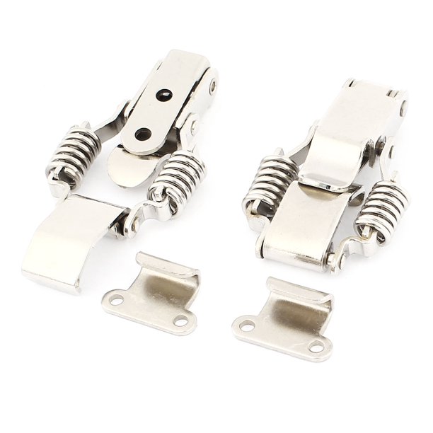 2 Sets Draw Compression Stainless Steel Silver Tone Toggle Latch Catch ...