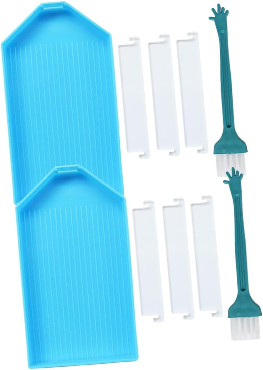 2 Sets Drill Plate Set Bead Sorting Tray Tool Tray Diamond Drill Tray Rhinestone Beads Diamonds ...