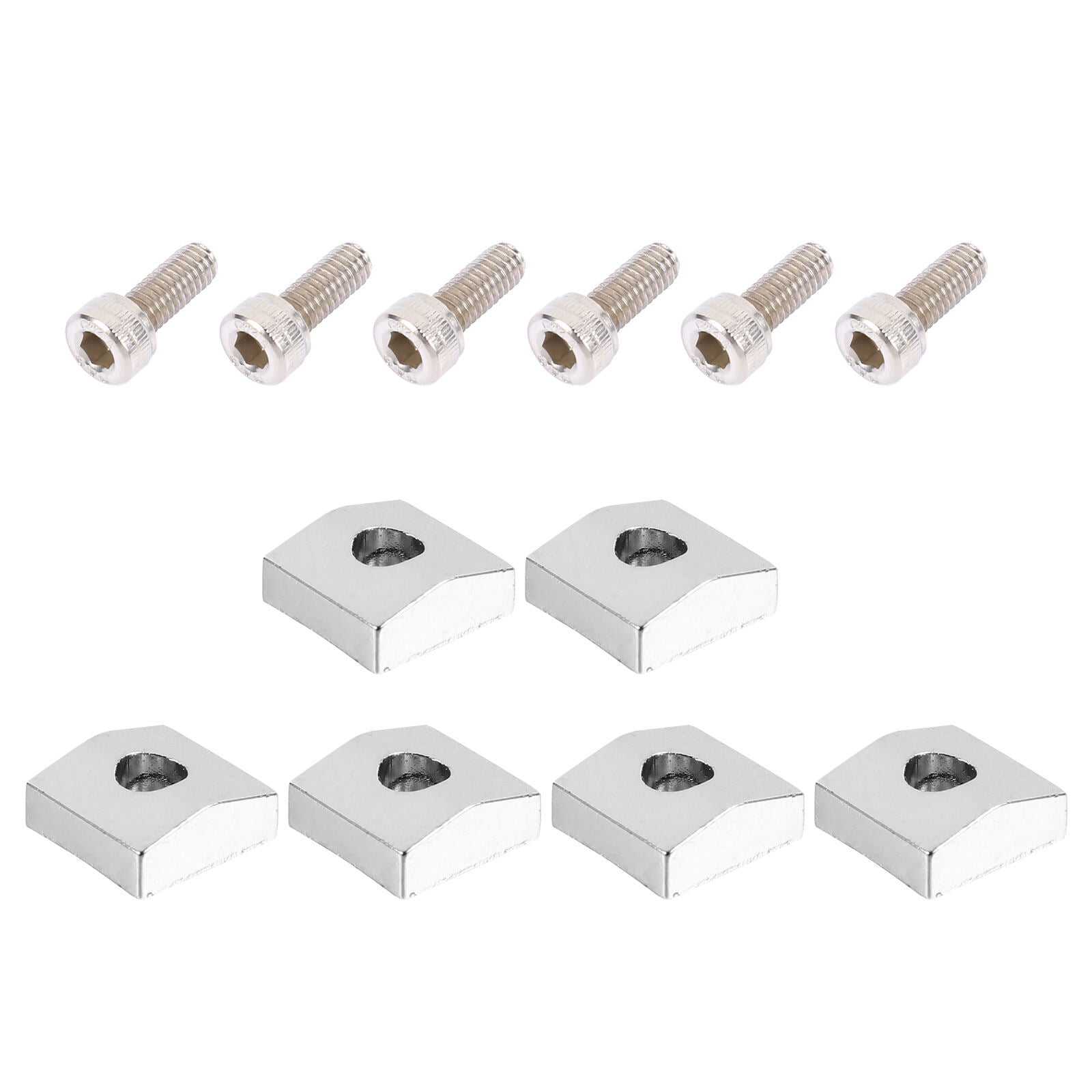 2 Sets Electric Guitar Locking Nut Clamps with Screws and Caps, Double ...