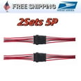 2 Sets Electrical Car 5-Pin 18AWG Wire Connector Male Female Plug Kit ...