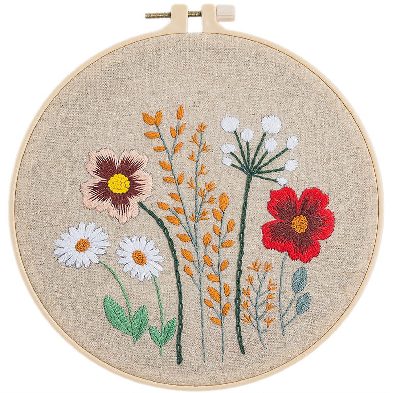 2 Sets Embroidery Kit,Cross Stitch Kits Include Embroidery Cloth with ...