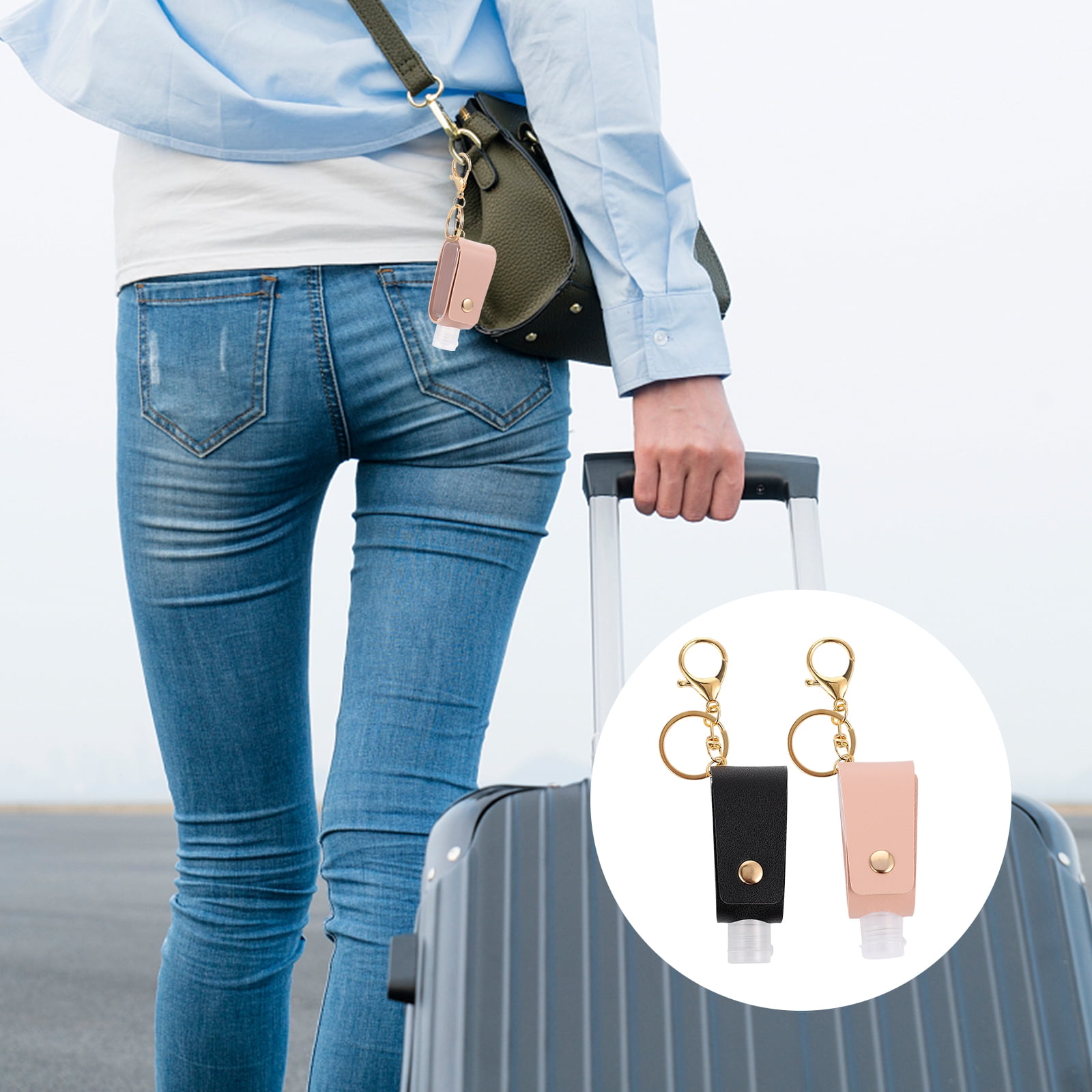 PENIKOKO 2-Pack Travel Empty Bottles with Protective PU Covers and ...