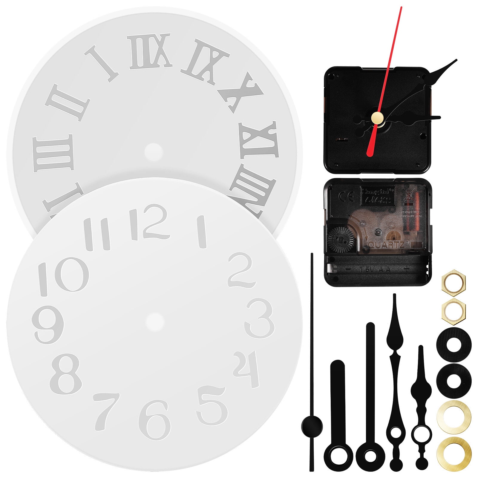 2 Sets Epoxy Resin Kit Pendulum Clocks Silicone Mold Clock Repair Kit ...