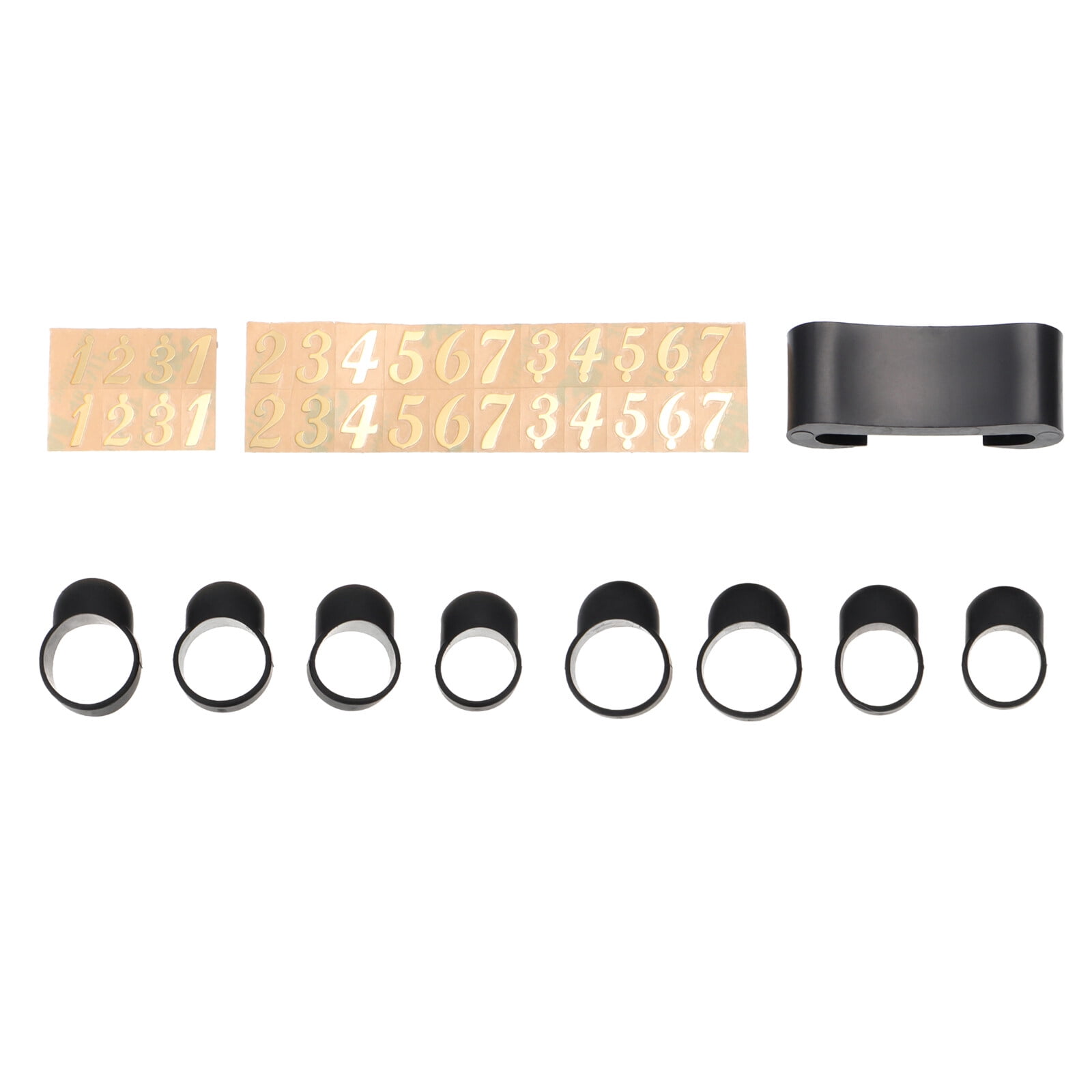 2 Sets Ethereal Drum Finger Cots Tongue Nail Stickers Instruments Black ...