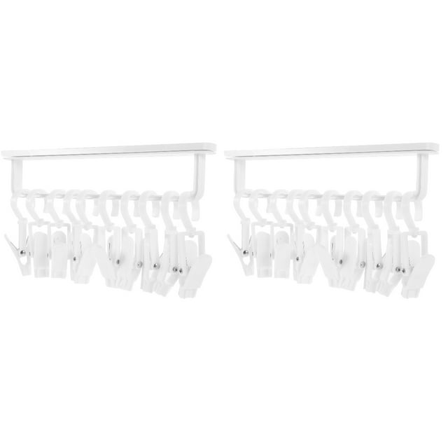 2 Sets Extendable Clothes Hanger Rod Wardrobe Hanging Rod Clothes Rack ...