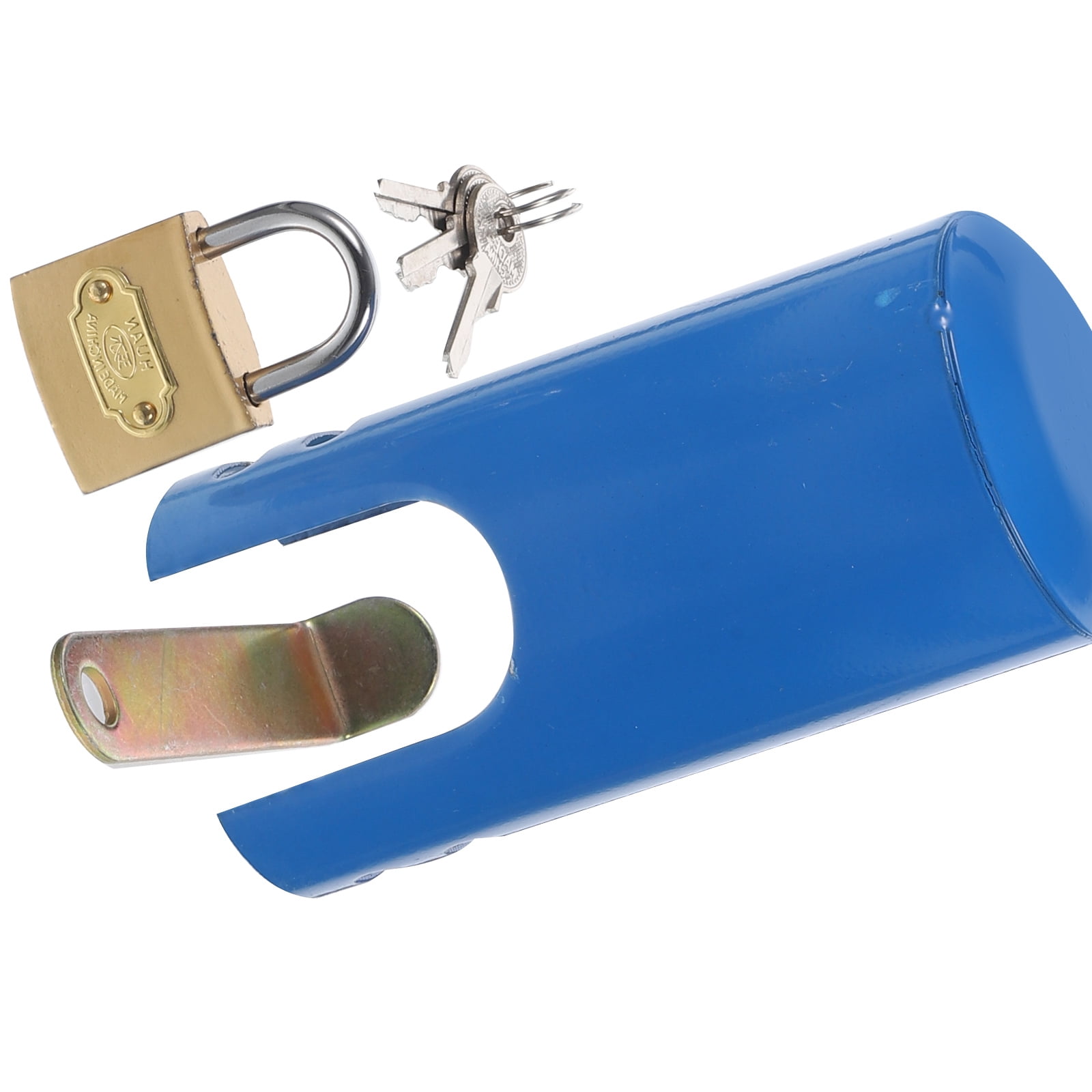 2 Sets Faucet Anti-theft Lock Barn Connect Exterior Coil Stop Hose Blue ...