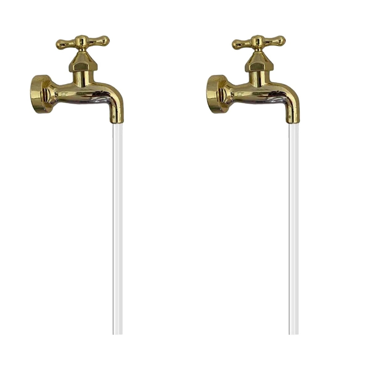 2 Sets Faucet Watering Can Invisible Flowing Spout Garden Fountains ...