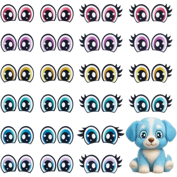 2 Sets Felt Craft Eye for DIY Toys Puppet Plush Animal Making Mixed ...