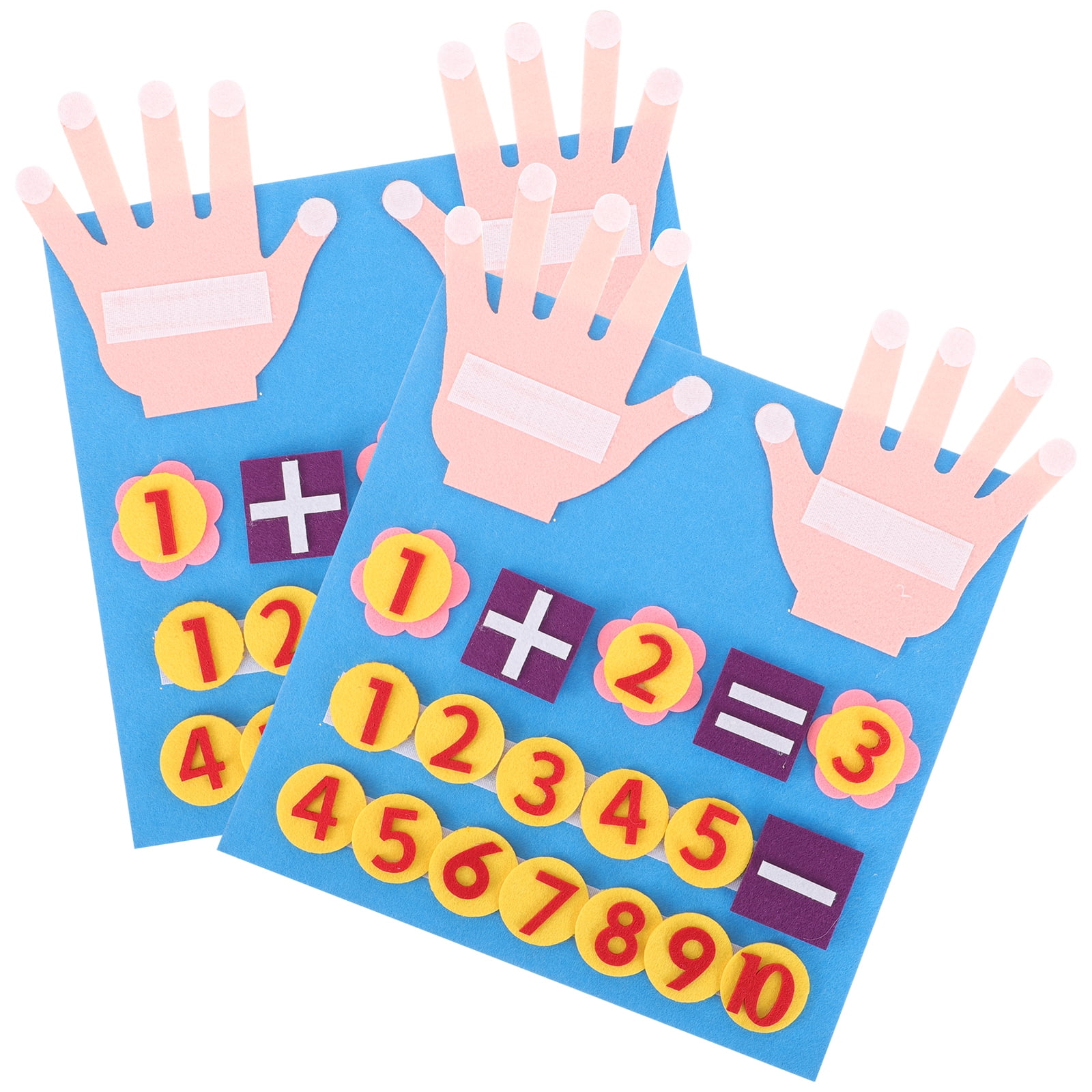 2 Sets Felt Finger Toys Toddler Educational Math Board Children’s ...