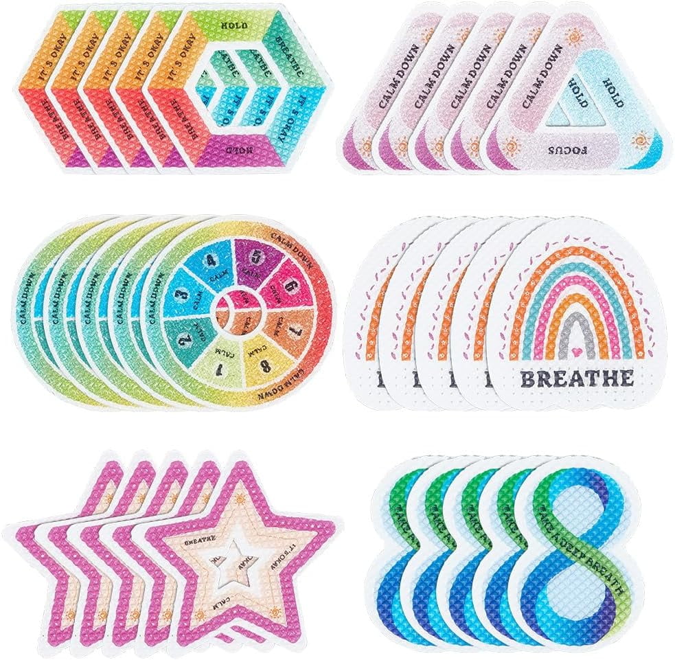 2 Sets Fidget Textured Stickers Calm Stickers Anxiety Sensory Stickers ...