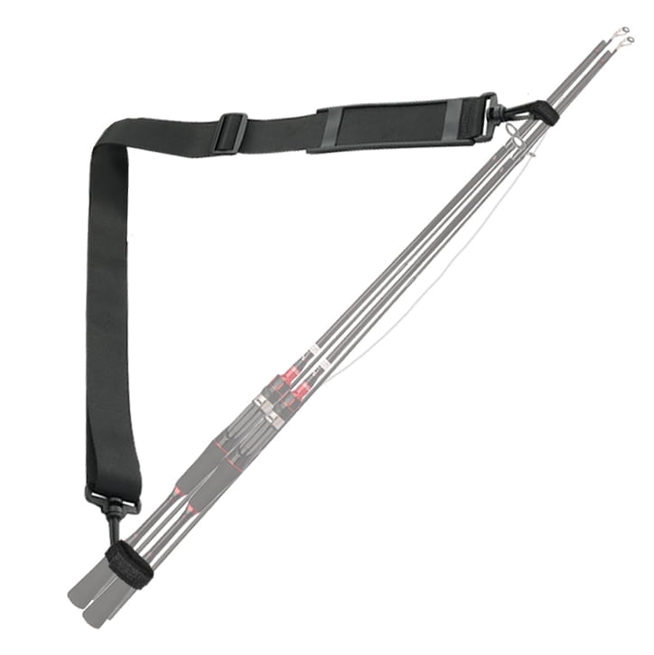 2 Sets Fishing Rods Carrier Strap Black Adjustable Sling Shoulder ...