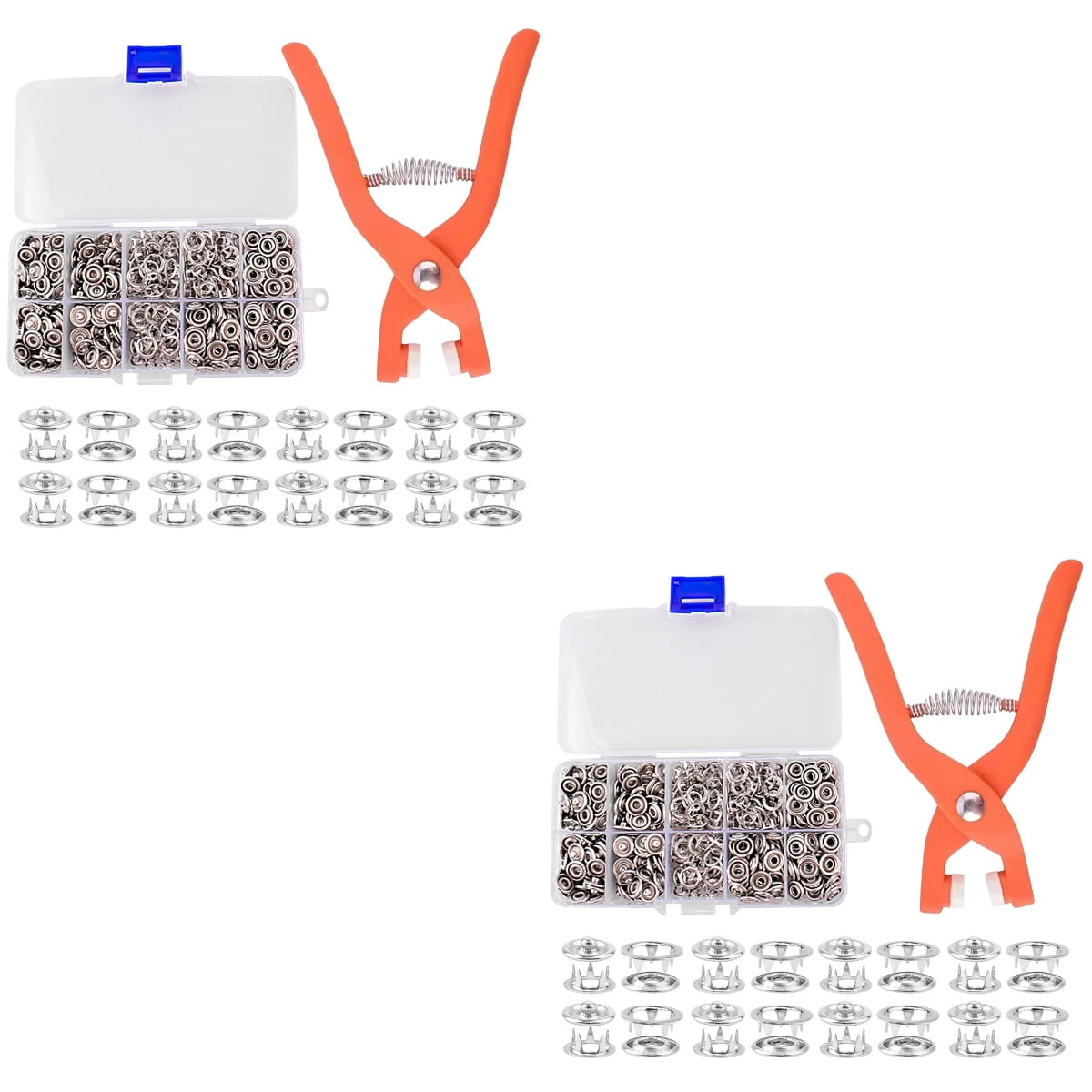 2 Sets Five Claw Button Installation Snap Fasteners Kit Press Tool ...