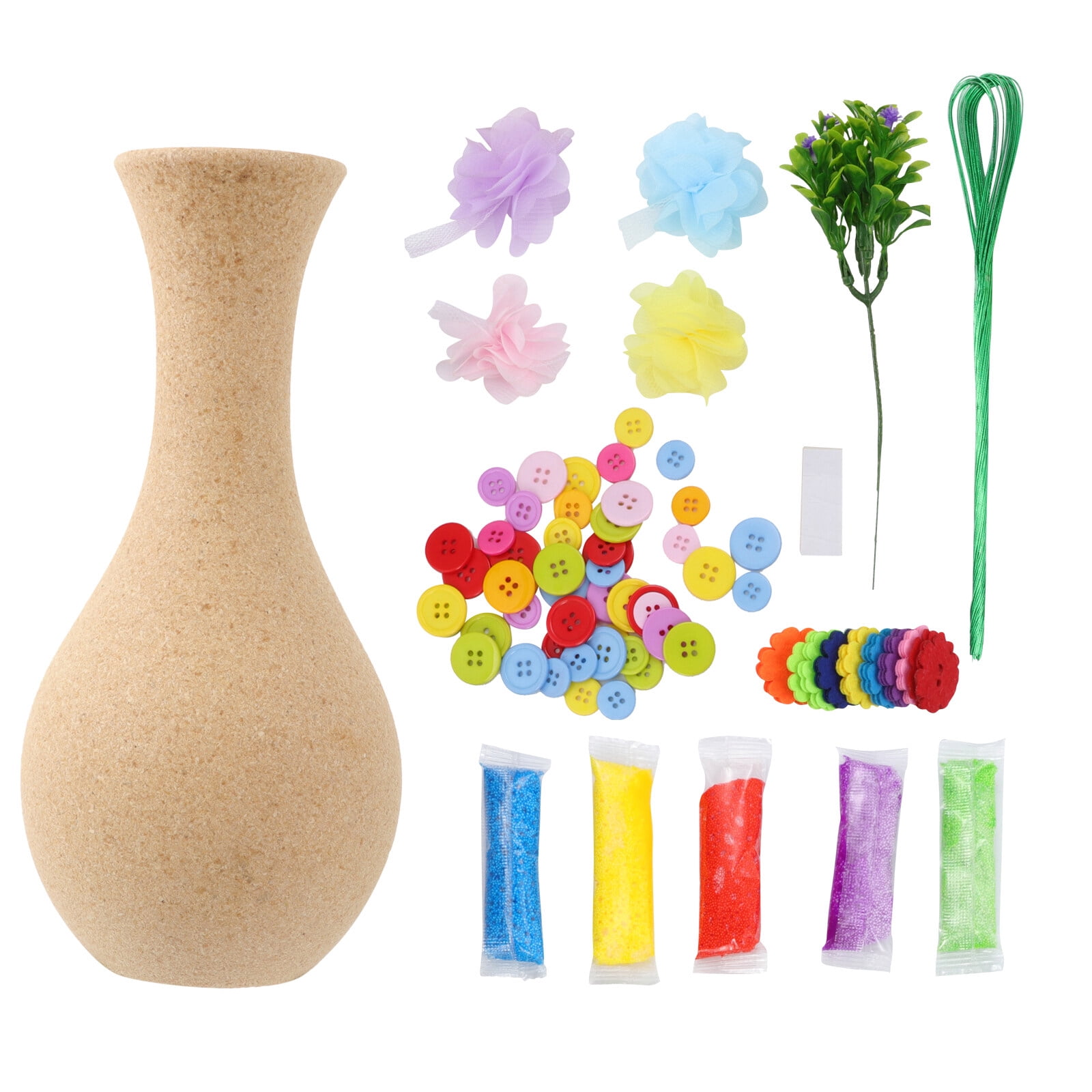 2 Sets Flower Craft Handmade Kit Kid Vase Art Toy DIY Activity Gift ...