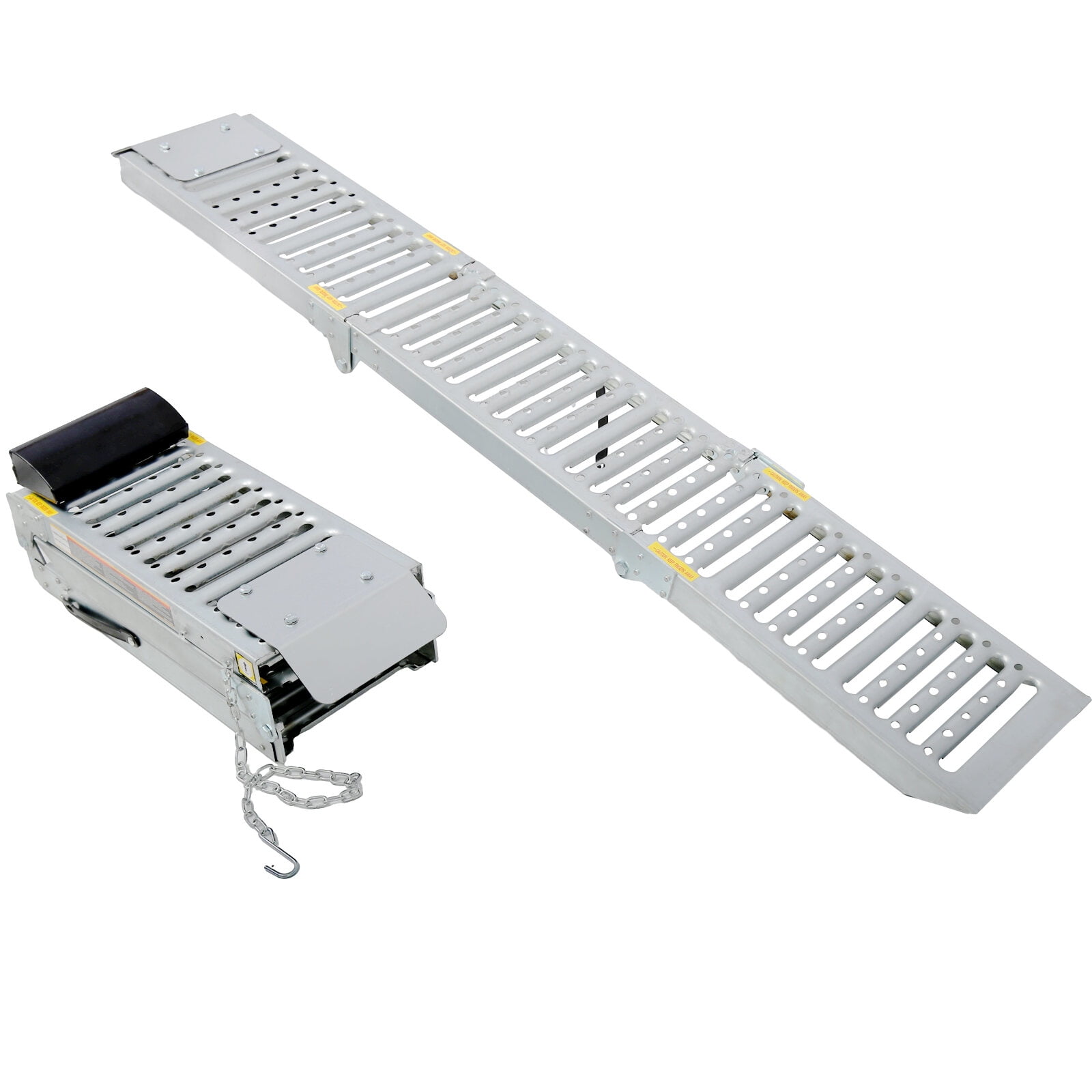 2 Sets Foldable Ferruginous Car Ramp, Portable Easy Fold Lightweight ...