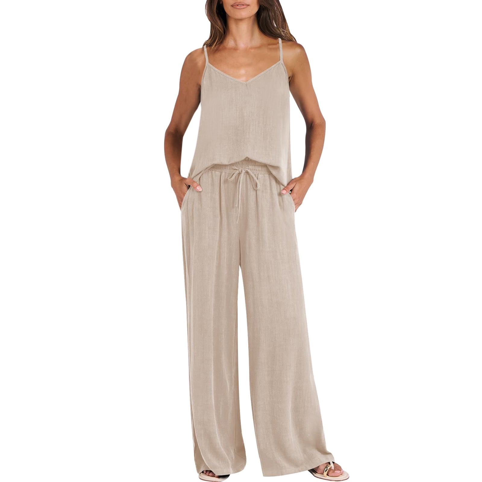 2 Sets For Women Women's Summer 2 Outfits Top Long Pant Sets Casual ...