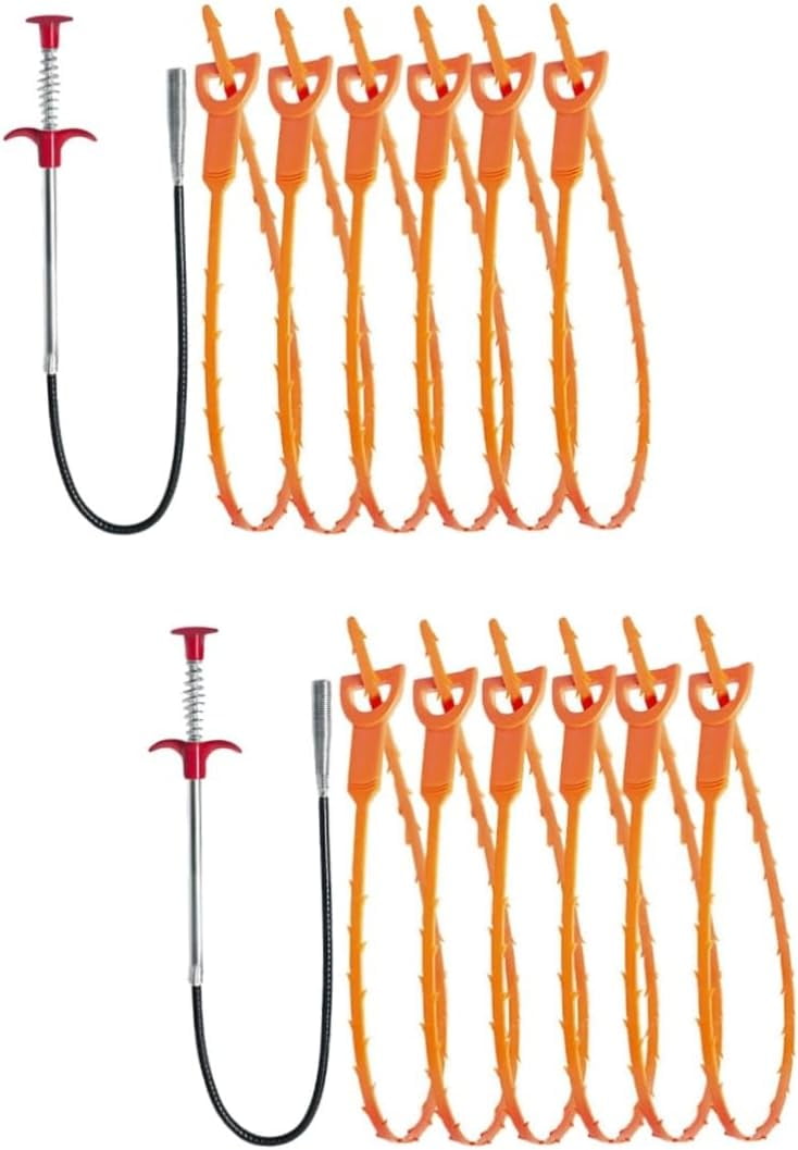 2 Sets Four-jaw Dredge Sink Drain Pipe paw Cleaner Sink Cleaner Sewer ...