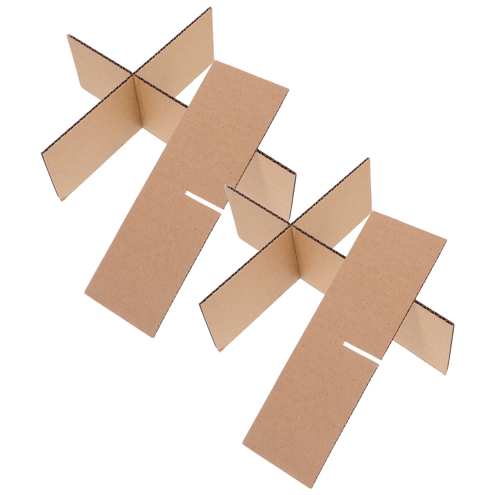 HOOWIFFY Boxes Dividers Light Brown 2 Sets Dividers for Paper .4X7.7X2 ...