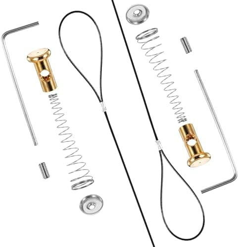 2 Sets Gate Latch Cable Pull, Spring Loaded Latch String, Black Spring ...