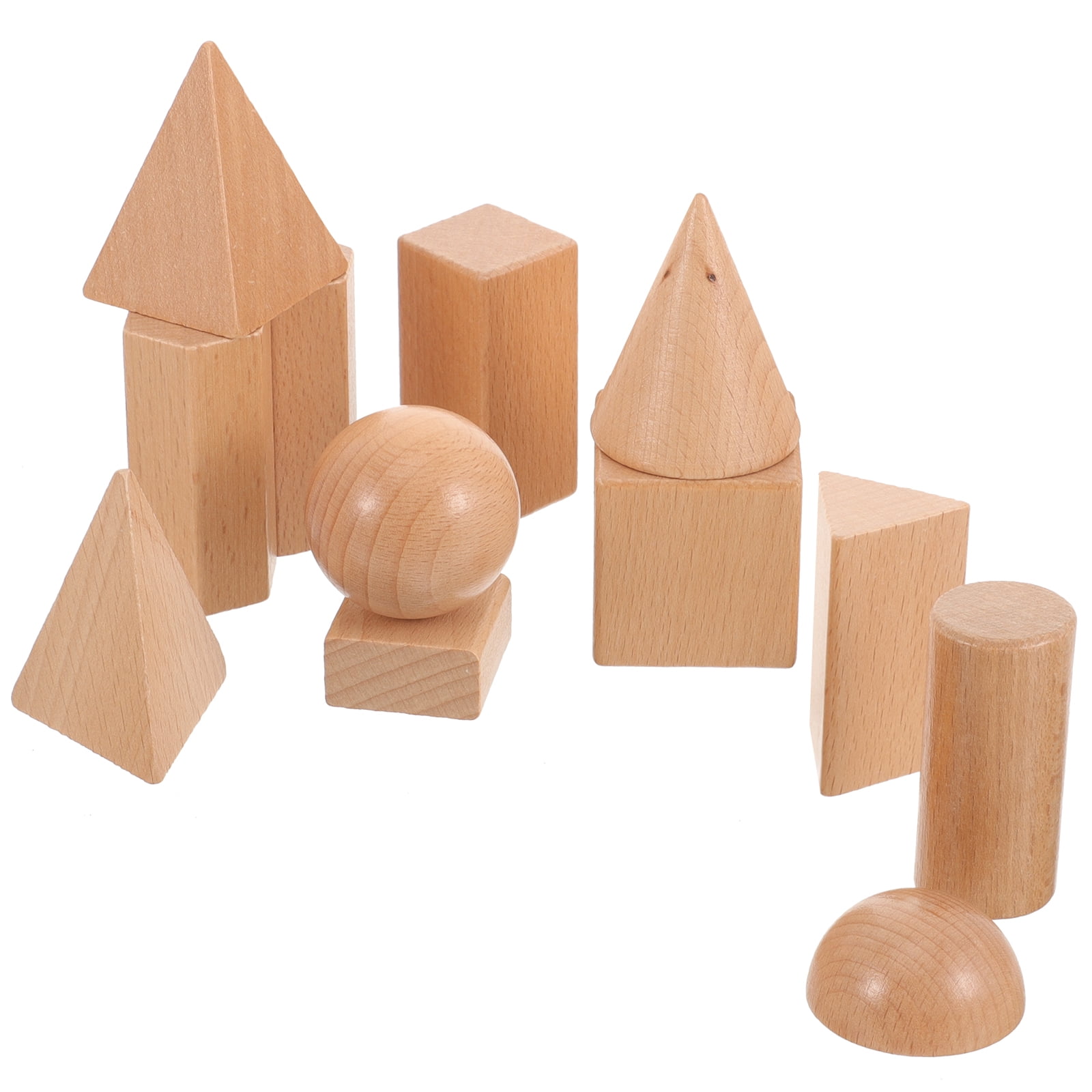 2 Sets Geometric Model Christmas Toys Building Blocks Models Preschool ...