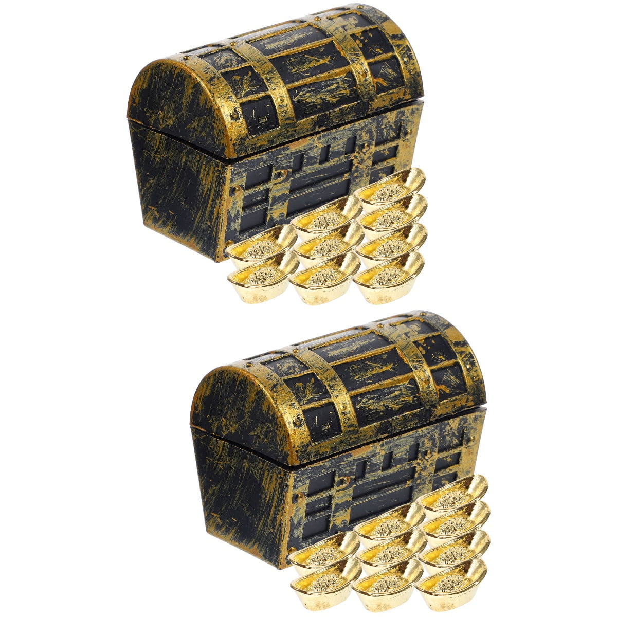 2 Sets Gold Ingot Model Models DIY Accessory The Office Decor Ingot ...