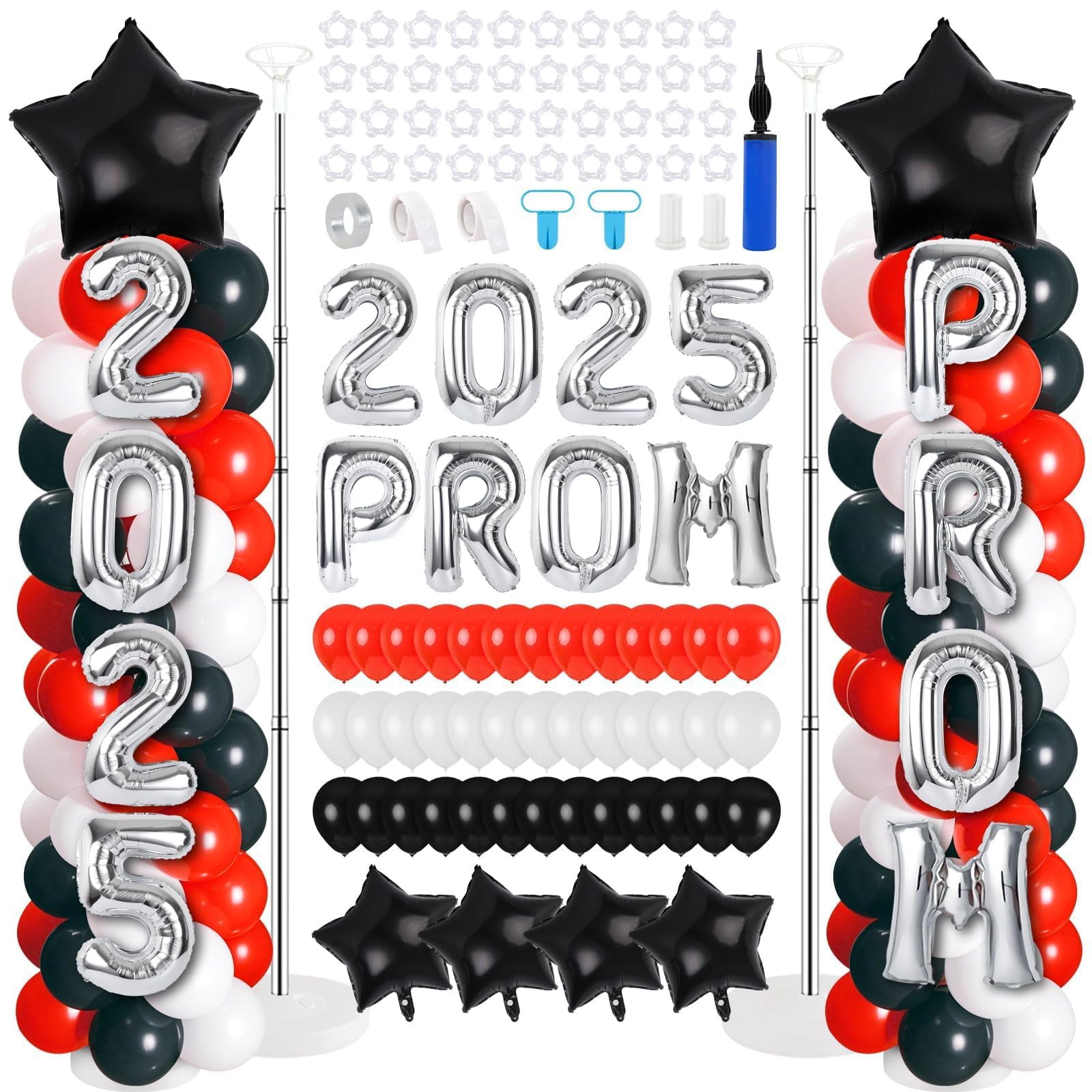 2 Sets Graduation Balloon MMF7 Column Stand Kits with Balloons 2025 ...