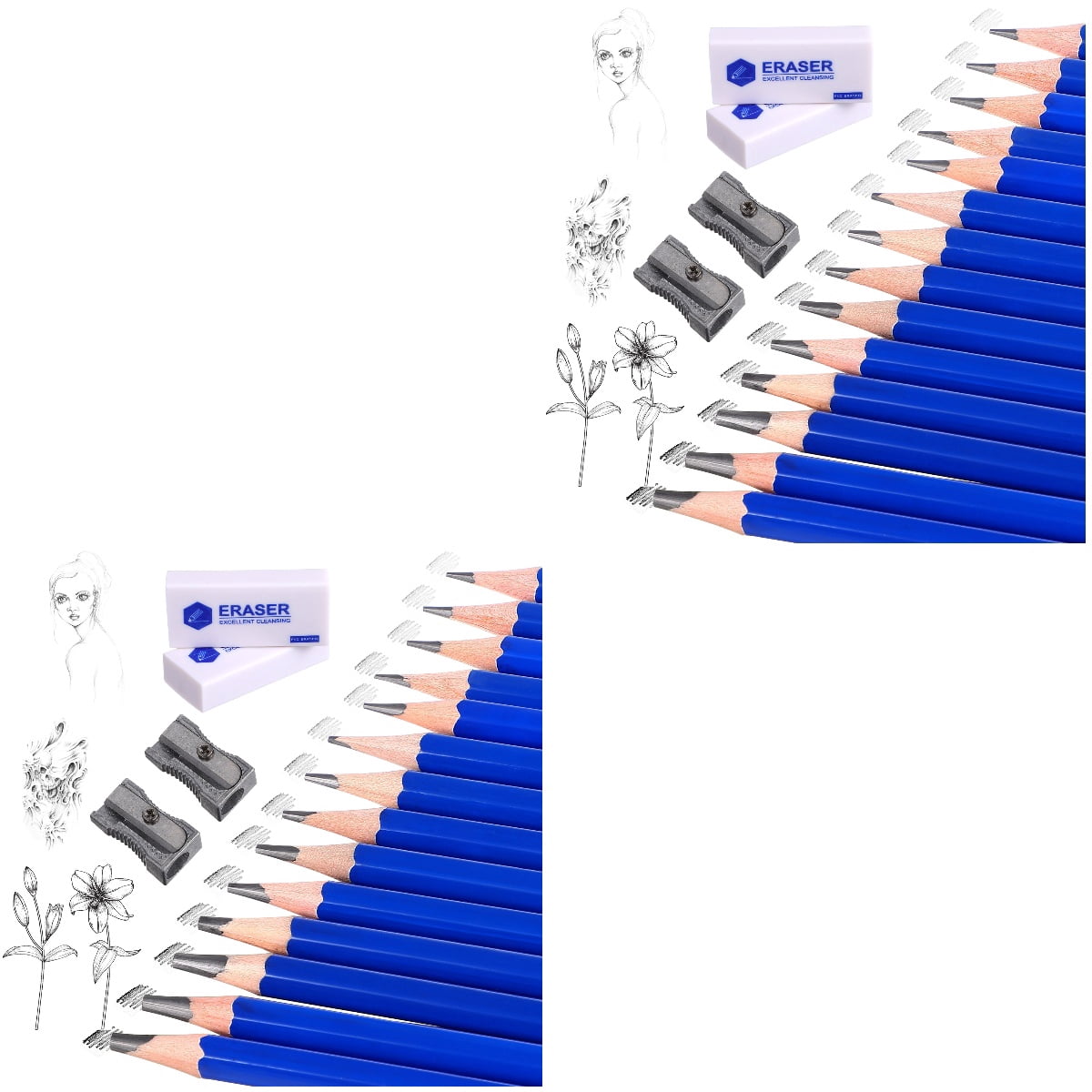2 Sets Graphite Pencils for Sketching Drawing Kids Assortment Student ...