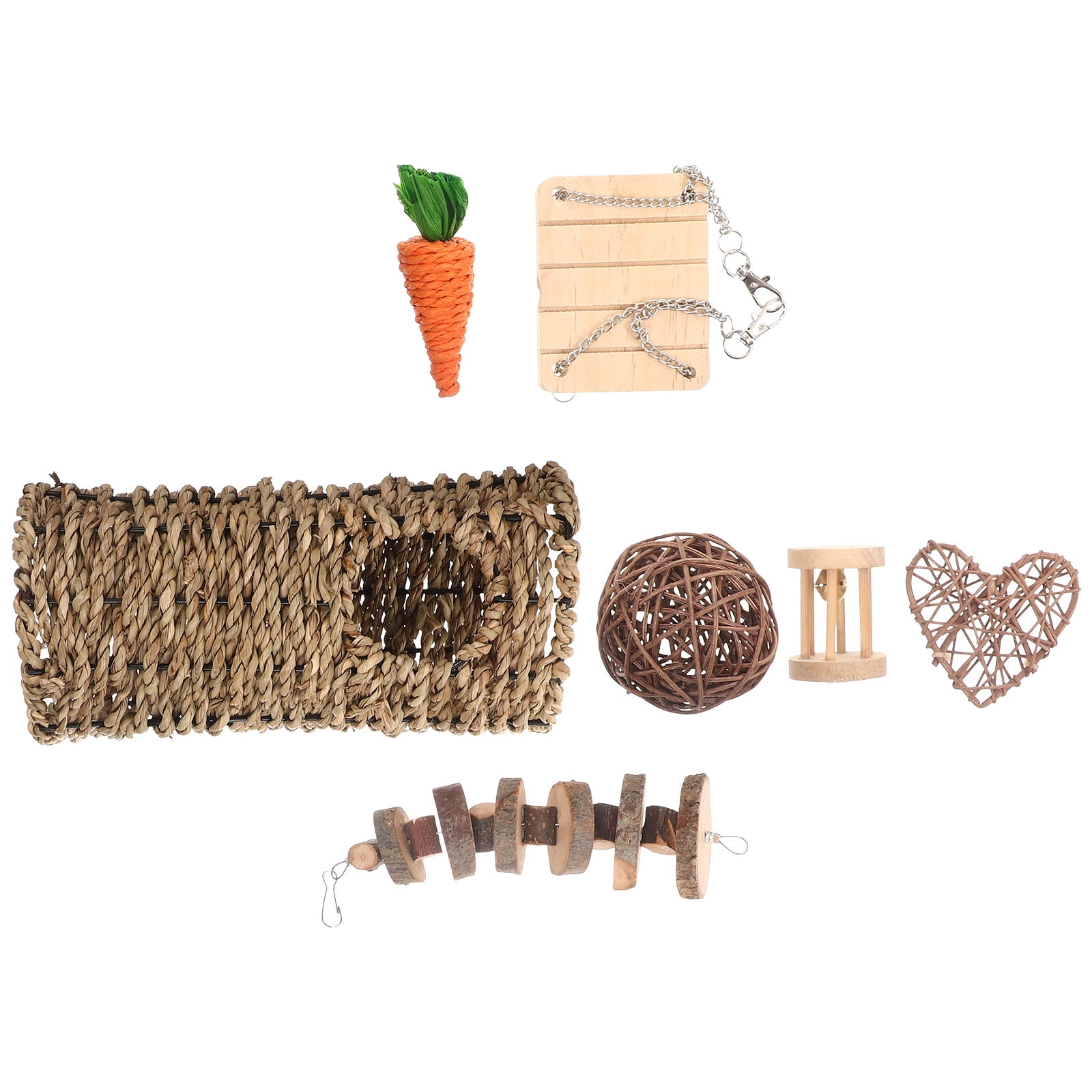 2 Sets Hamster Chew Toy Bunny Toys Teething Pet Biting Playthings ...