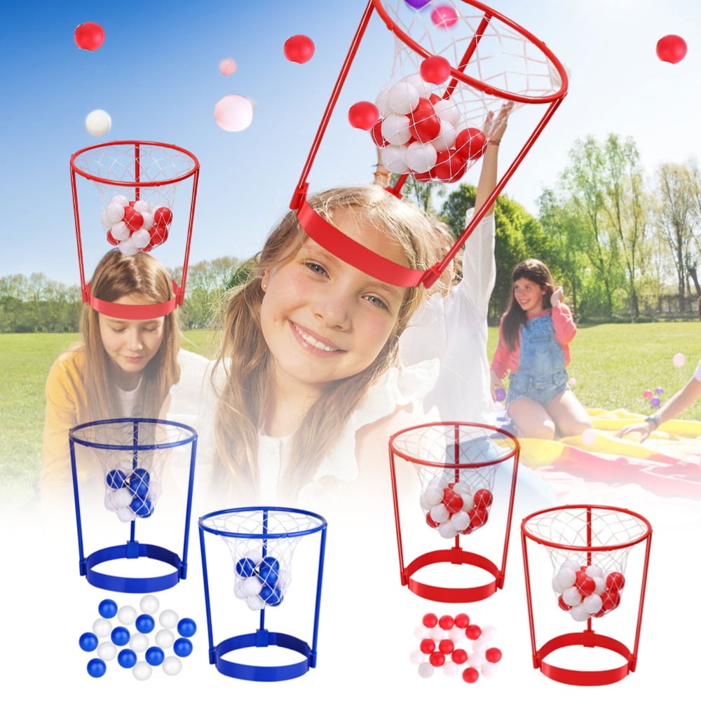 2 Sets Head Hoop Basketball Party Game for Kids & Adults – Adjustable ...