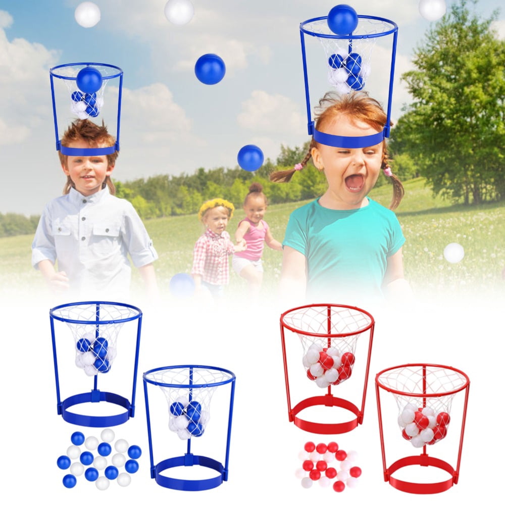 2 Sets Head Hoop Basketball Party Game for Kids & Adults – Adjustable ...