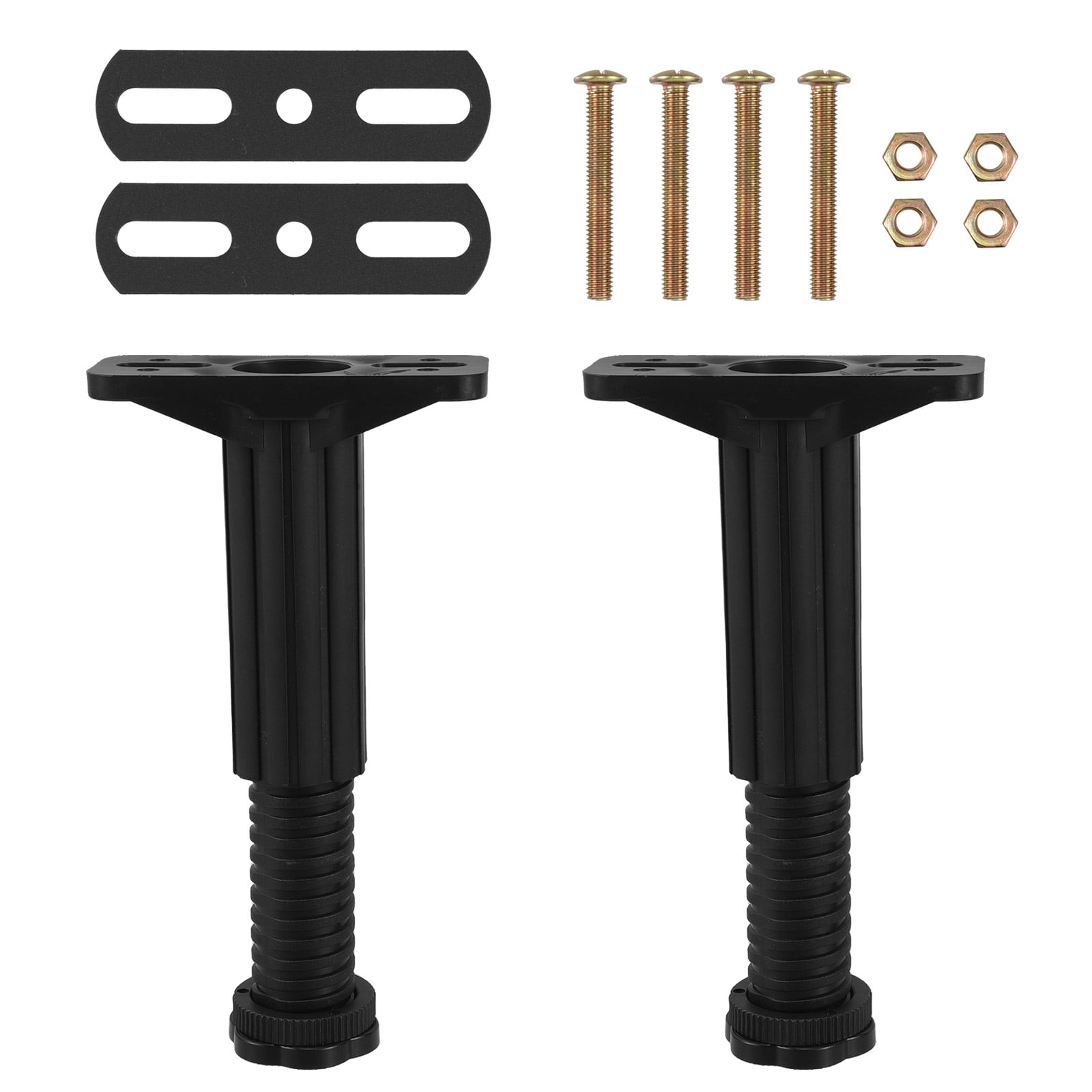2 Sets Heavy Duty Adjustable T Shaped Plastic Bed Frame Legs with Non ...
