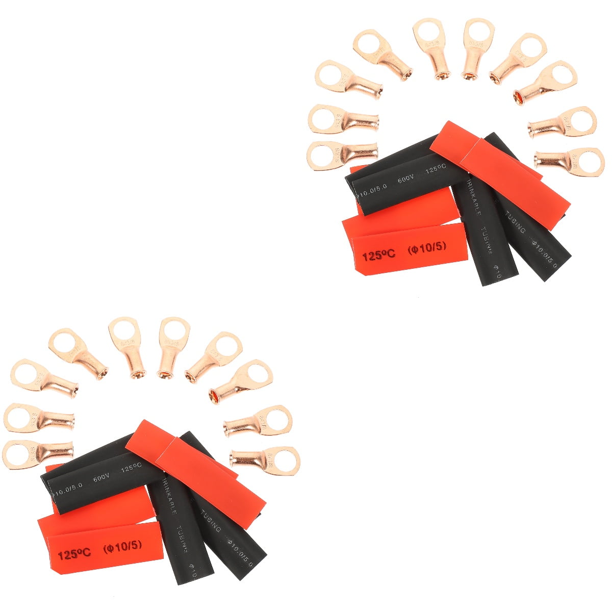 2 Sets Heavy Duty Ring Terminals Open Barrel Cable Lugs - Walmart.com