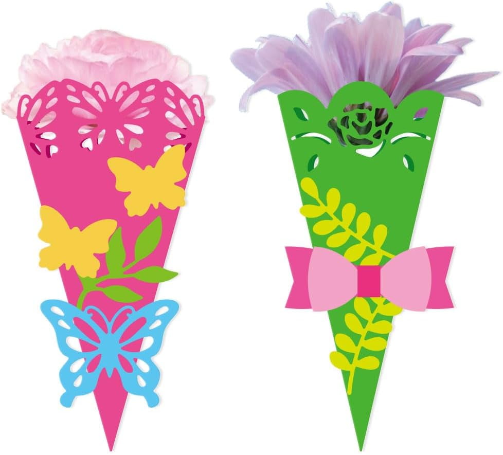 2 Sets Hollow Confetti Cones Cutting Dies 2 Styles Card Borders Stitch ...