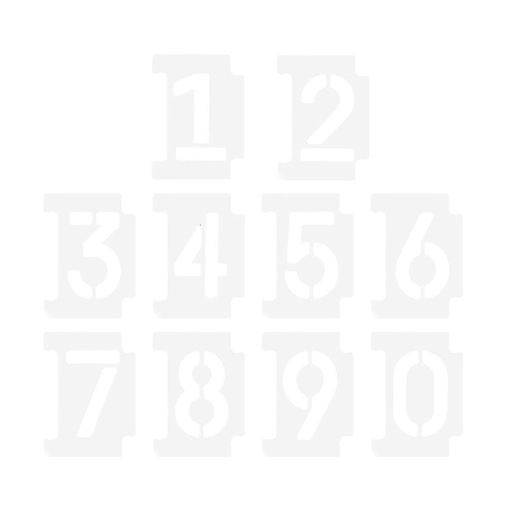 2 Sets Hollow Numbers Stationary Home Stencils Painting White - Walmart.com