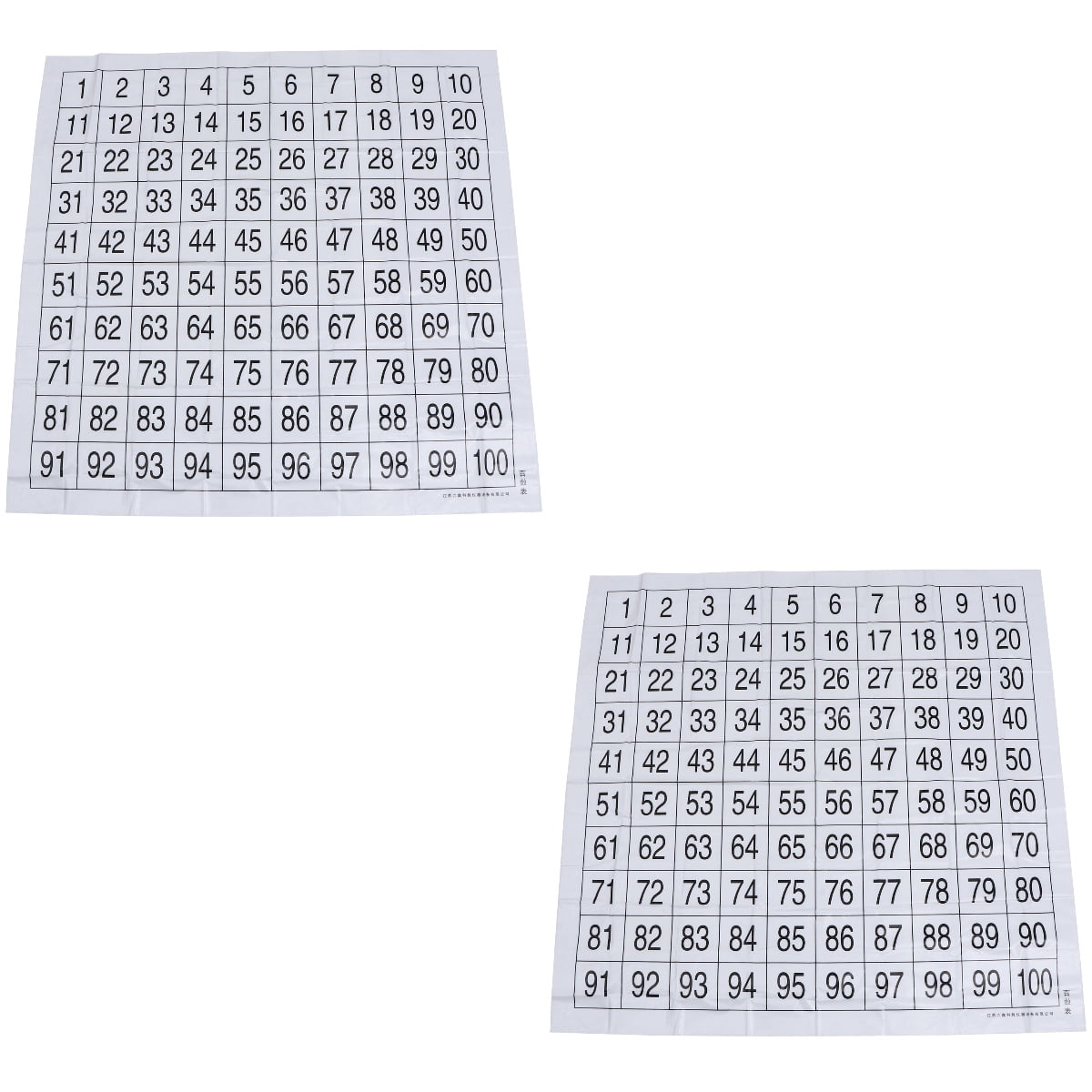 2 Sets Hundreds Table Preschool Educational Toy Primary Child - Walmart.com